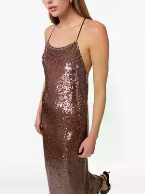 GAELLE PARIS Sequin-embellished Maxi Dress
