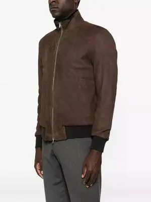 BARBA NAPOLI Shearling-lined Suede Jacket