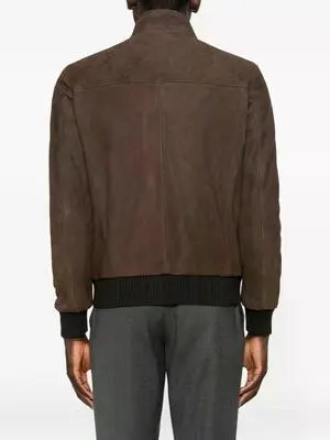 BARBA NAPOLI Shearling-lined Suede Jacket