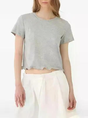 ELEH Scalloped-edge Short-sleeve T-shirt