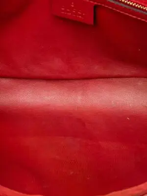 Gucci 2016-2026 Microguccissima Patent Broadway Clutch Bag - Red