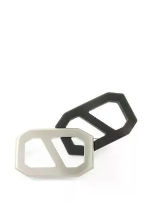 Hermès Chandal Geometric Brooch - Silver