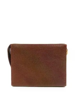 FERRAGAMO Vara Ribbon-detail Mini Leather Clutch Bag