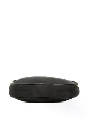 Fendi 2000-2010 Zebra Print Canvas Hobo Shoulder Bag