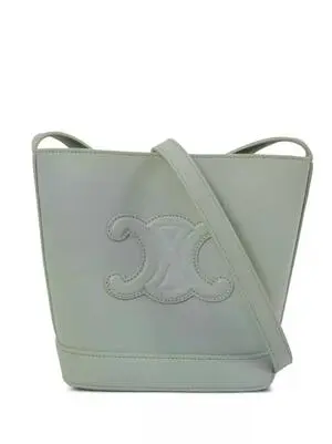 Celine Cuir Triomphe Shoulder Bag Green