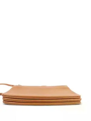 Celine Trio Leather Shoulder Bag - Brown