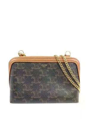 Celine Triomphe Clutch Bag Brown