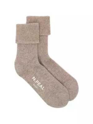 N.peal Ribbed-knit Socks - Neutrals