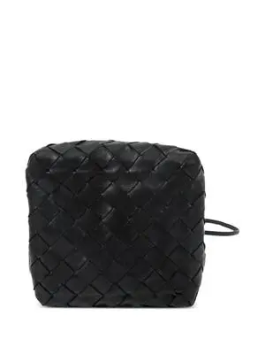 Bottega Veneta Intrecciato Drawstring Bucket Bag - Black