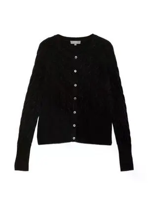 N.peal Myla Cable-knit Cardigan - Neutrals