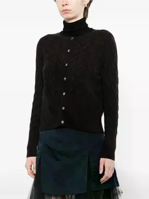 N.peal Myla Cable-knit Cardigan