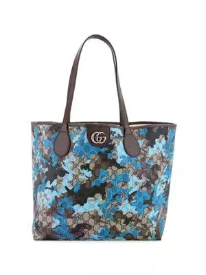 Gucci Gg Open Gg Camouflage Coated Canvas Large Tote Bag