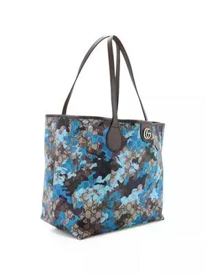 Gucci Gg Open Gg Camouflage Coated Canvas Large Tote Bag