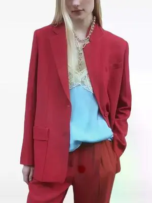 SEMICOUTURE Rosalinda Button-fastening Blazer - Red