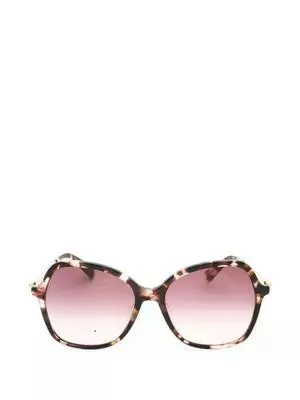 Longchamp Tortoiseshell-effect Oversized Sunglasses