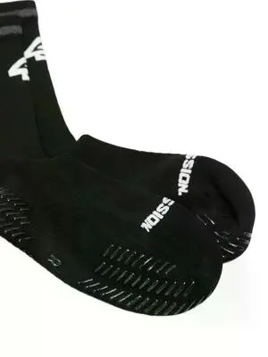 REPRESENT Logo-intarsia Ribbed-trim Socks