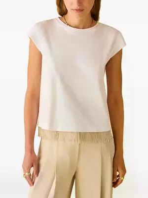 PENNYBLACK Fringe-trim Short-sleeve T-shirt