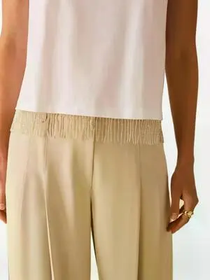 PENNYBLACK Fringe-trim Short-sleeve T-shirt