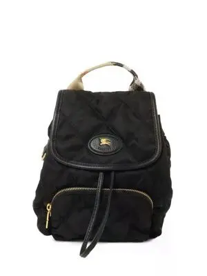 Burberry Mini Horseshoe Quilted Backpack - Black