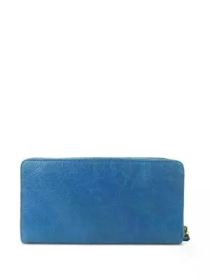 Balenciaga Stud-detail Zip-around Wallet - Blue