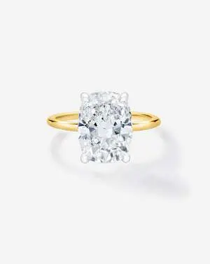 Ring Concierge 3.07 Ct. Cushion Lab Diamond In Whisper Thin® Engagement Ring - Gold