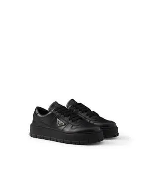 Prada Leather Sneakers - Black