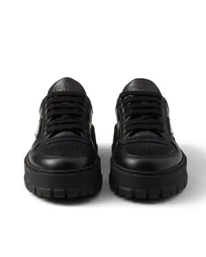 Prada Leather Sneakers - Black