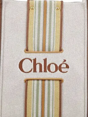Chloé Woody Loop Canvas Tote - Multicolor