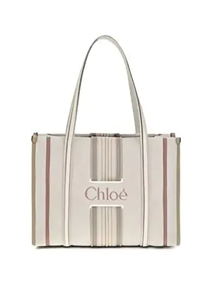 Chloé Woody Loop Canvas Tote - Multicolor