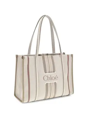 Chloé Woody Loop Canvas Tote - Multicolor