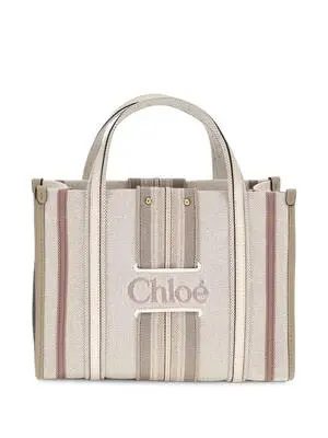 Chloé Woody Loop Small Canvas Tote - Multicolor