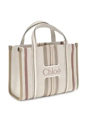 Chloé Woody Loop Small Canvas Tote - Multicolor