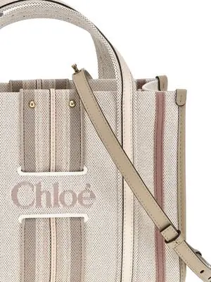 Chloé Woody Loop Small Canvas Tote - Multicolor