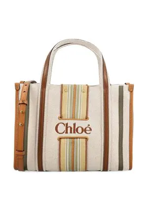 Chloé Woody Loop Small Canvas Tote - Multicolor