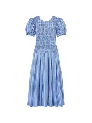 GANNI Organic Cotton Midi Dress - Multicolor