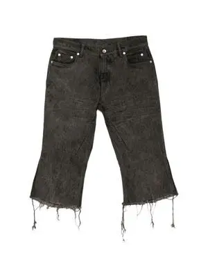 Rick Owens Denim Slim Bermuda Shorts