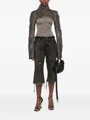 Rick Owens Denim Slim Bermuda Shorts - Multicolor