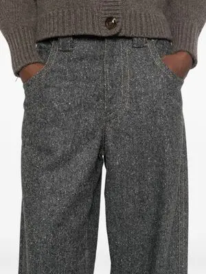 Brunello Cucinelli Wool Trousers - Multicolor