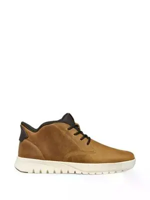 Geox Lace-up Leather Sneakers - Brown