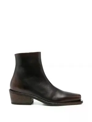 Marsèll Square-toe Ankle Boots - Brown