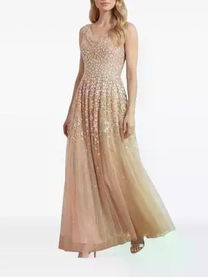 NEEDLE & THREAD Versailles Ditsy Cowl-neck Gown