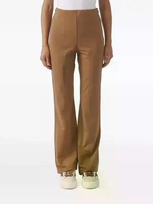 Max Mara Alabama Seam-detail Flared Trousers - Brown