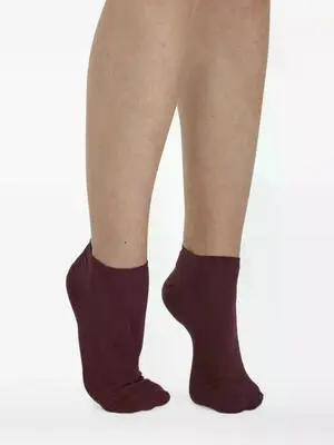 Wolford Rib-knit Ankle Socks - Red