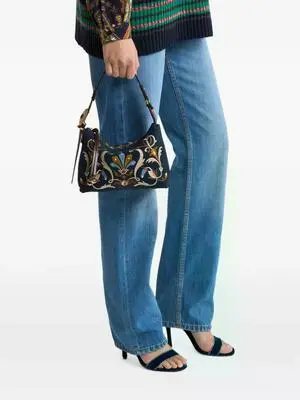 Etro Small Embroidered Canvas Rosette Bag