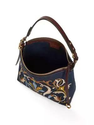 Etro Small Embroidered Canvas Rosette Bag