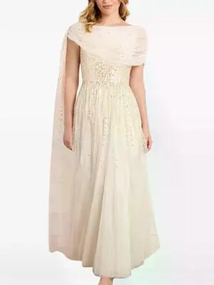 NEEDLE & THREAD Moonlight Sequin Draped Gown