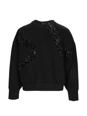 Emporio Armani Sequin-embellished Long-sleeve Sweatshirt