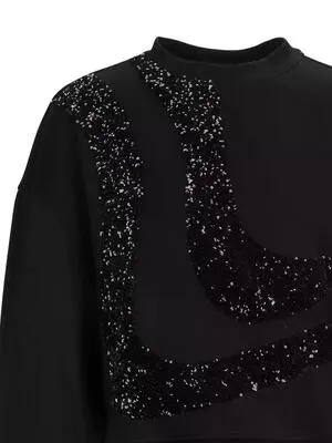 Emporio Armani Sequin-embellished Long-sleeve Sweatshirt