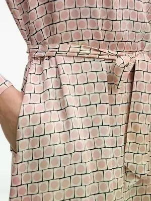 MARC AUREL Geometric-print Belted Mini Dress