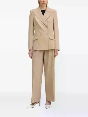 MARC AUREL Pleated-detail Turn-up-cuff Trousers